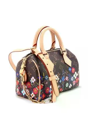 LOUIS VUITTON X Takashi Murakami Speedy Bandouliere Bag Monogram Canvas Flowers - Brown