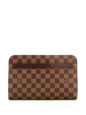 LOUIS VUITTON Pochette Saint Louis Damier Clutch Bag - Brown