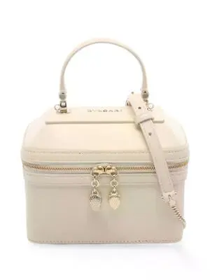 BVLGARI Ivory Leather Serpenti Mini Tote Bag - Neutrals