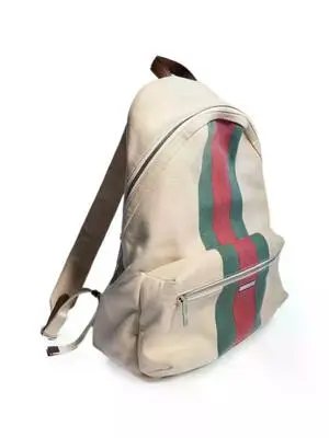 Gucci Positano Web-stripe Zip-front Backpack