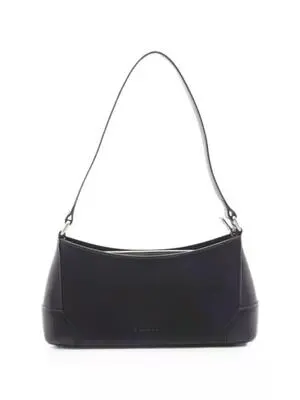 Burberry 2010s Logo Embossed Shoulder Bag - Black