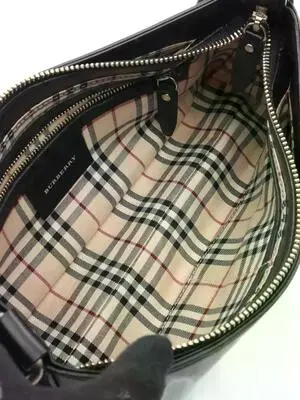 Burberry 2010s Logo Embossed Shoulder Bag