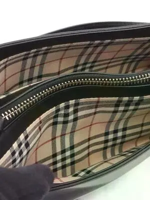Burberry 2010s Logo Embossed Shoulder Bag