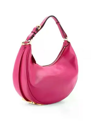 Fendi Fendigraphy Bag Leather Small Hobo Bag