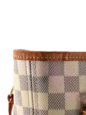 LOUIS VUITTON Damier Mm Tote Bag - White