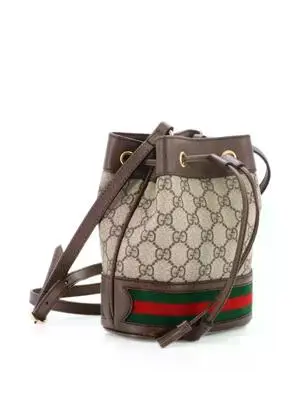 Gucci Ophidia Gg Coated Canvas Mini Bucket Bag - Brown