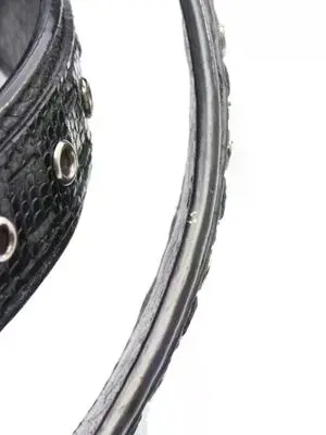 Dior Eyelet Lizard-embossed Leather Shoulder Bag