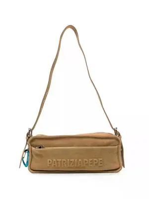 Patrizia Pepe Debossed-logo Cross Body Bag - Neutrals