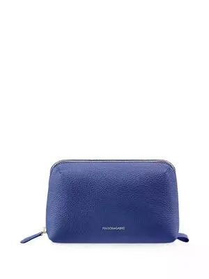MAISON DE SABRE The Tech Pouch Pebbled Leather Gadget - Blue