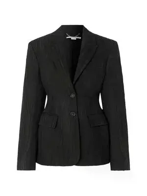 Stella McCartney Textured Single-breasted Blazer - Black