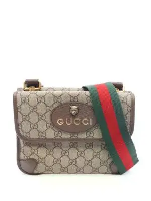Gucci Small Gg Supreme Crossbody Bag - Neutrals