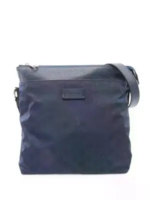 Gucci 2000s Gg Pattern Shoulder Bag - Blue