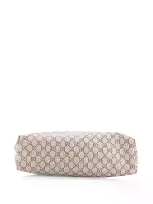 Gucci Gg Coated Canvas With Leather Medium Tote Bag