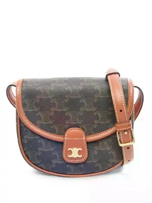 Celine Triomphe Canvas Shoulder Bag - Brown