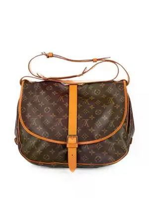 LOUIS VUITTON 1993 Gm Saumur Monogram Canvas Shoulder Bag - Brown