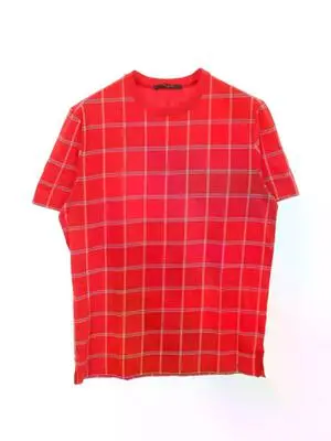 LOUIS VUITTON 2000s Check T-shirt - Red