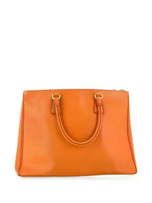 Prada Lux Saffiano Leather Large Tote Bag - Orange