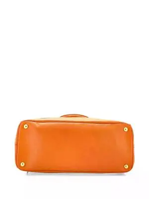 Prada Lux Saffiano Leather Large Tote Bag - Orange