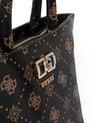 Guess Emelie Monogram-print Logo-plaque Tote Bag