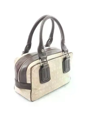 BVLGARI Logomania Canvas Top Handle Bag