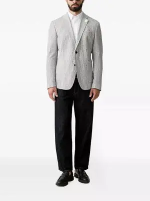 JOOP! Herringbone-pattern Notch-lapels Blazer