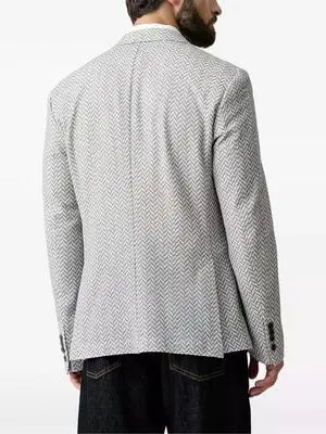 JOOP! Herringbone-pattern Notch-lapels Blazer