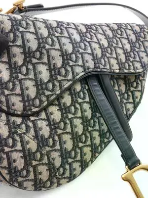 Dior 2000s Oblique Saddle Handbag - Neutrals