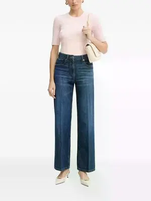 SILVIAN HEACH Stever Pressed-crease Faded-effect Jeans - Blue