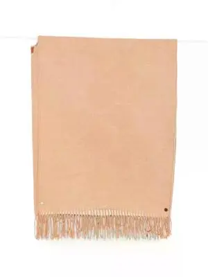Liu Jo Logo-jacquard Fringed Scarf - Neutrals