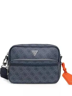 Guess Logo-monogram Zip-pocket Belt Bag - Blue