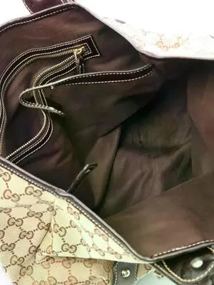 Gucci Gg Canvas Leather-trimmed Tote Bag