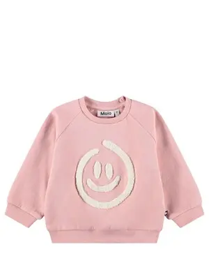 MOLO Sweatshirt Smiley Face "disc - Pink