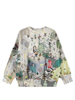 MOLO Sweatshirt Cartoon Design "mattis - Gray