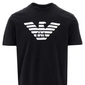 Emporio Armani Pia Cotton T-shirt With Eagle Print An