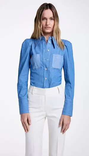 Smythe Box Pleat Pocket Shirt - Denim