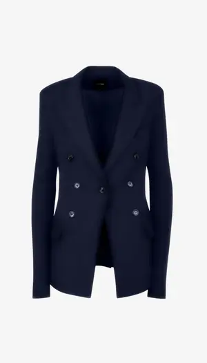 Smythe Double Breasted Blazer With Jersey Sleeve