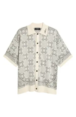 Amiri Ma Quad Check Cotton Piqué Cardigan