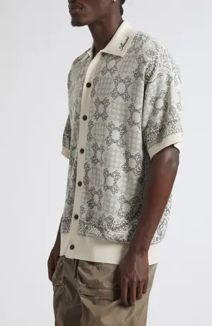 Amiri Ma Quad Check Cotton Piqué Cardigan