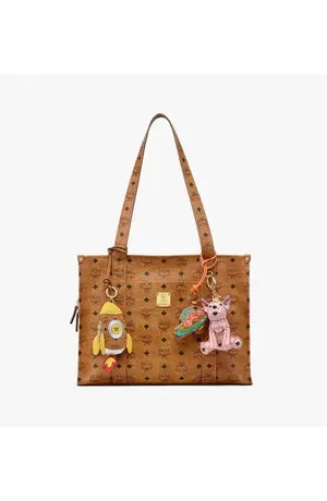 Mcm Large Aren School Bag Tote In Visetos