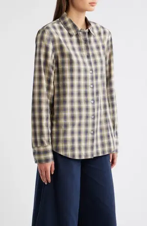 DAMSON MADDER Solana Checked Organic Cotton Shirt