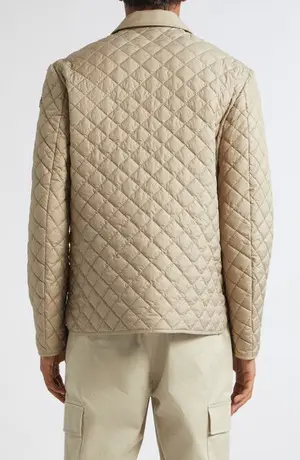 Moncler Avrelie Quilted Shirt Jacket - Sand