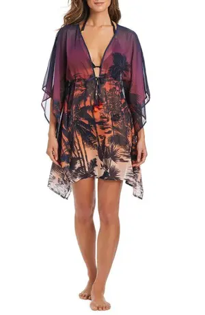 BLEU BY ROD BEATTIE Semisheer Cover-up Caftan - Multi