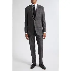 Isaia Delain Over Check Wool Suit - Grey 970
