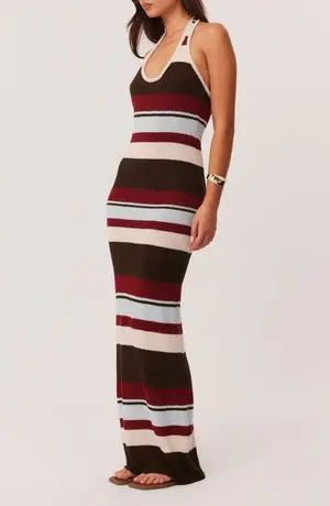SNDYS. Effie Halter Neck Maxi Knit Dress