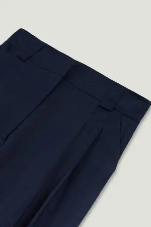 NOCTURNE Pleat Front Tapered Linen Trousers