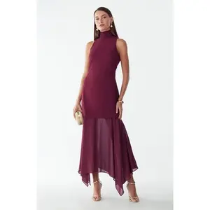 ST MRLO Oro Midi Dress - Wine