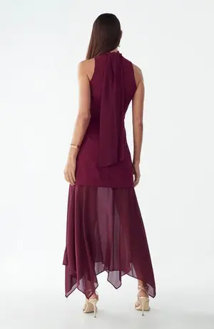 ST MRLO Oro Midi Dress - Wine