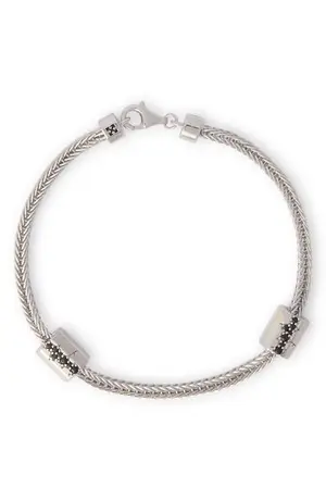Off-White Hex Nut Scatter Lab Grown Diamond Bracelet