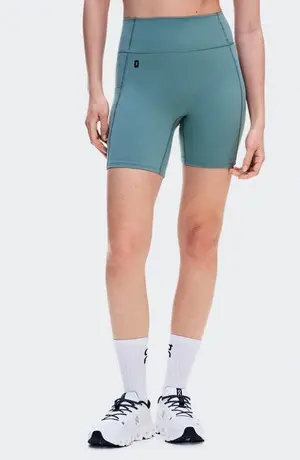 On Studio High Waist Pocket Bike Shorts Agave