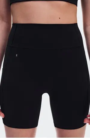 On Studio High Waist Pocket Bike Shorts - Black